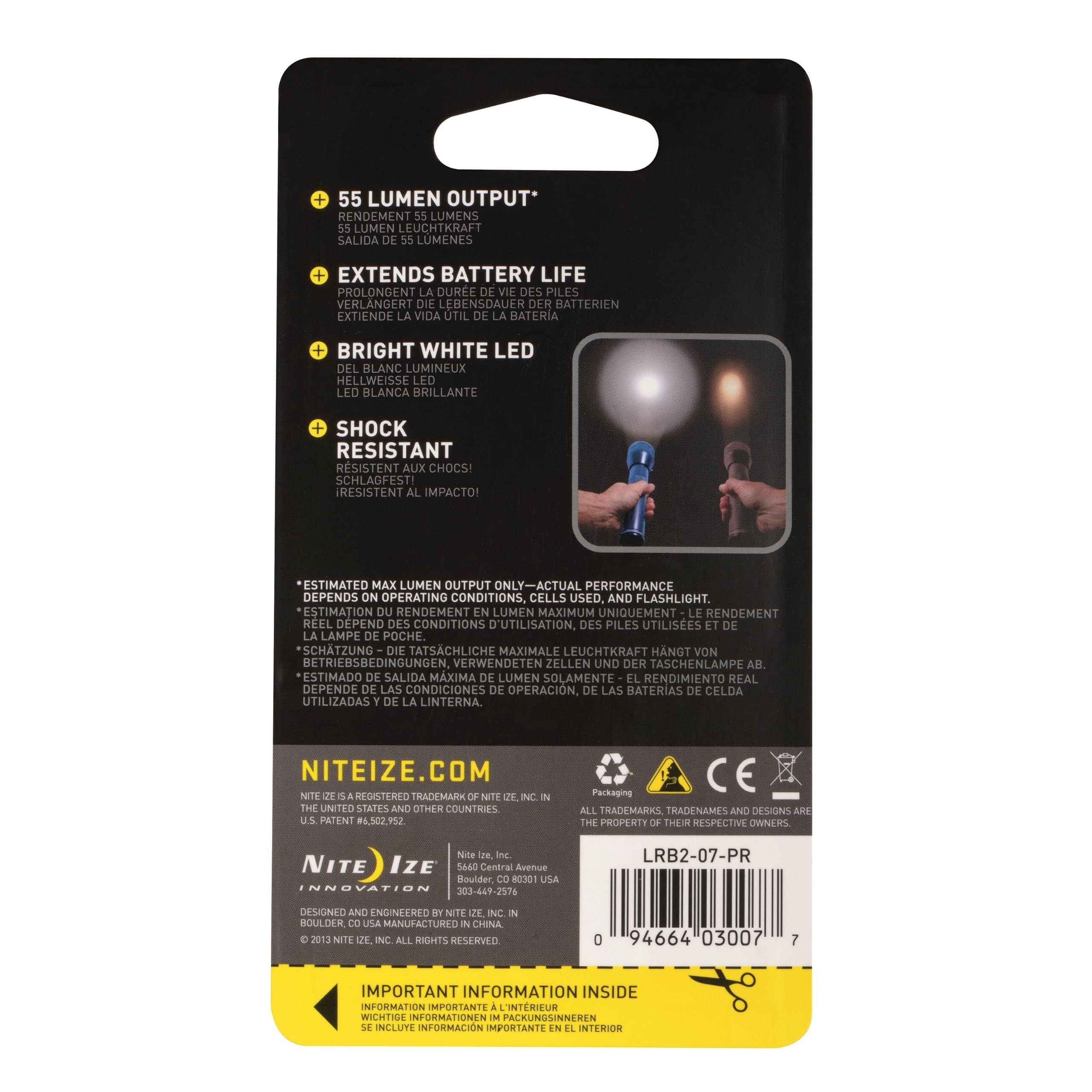 Nite Ize LED Upgrade - LED Bulb Kit for Flashlights - 55 Lumen Flashlight - 100,000 Hour Lifespan - Compatible for Most C or D Cell Flashlights