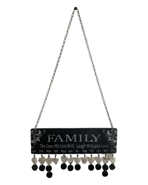 Customizable Family Birthday and Anniversary Reminder Wall Hanging DIY Calendar w/Free Metallic Craft Pen-