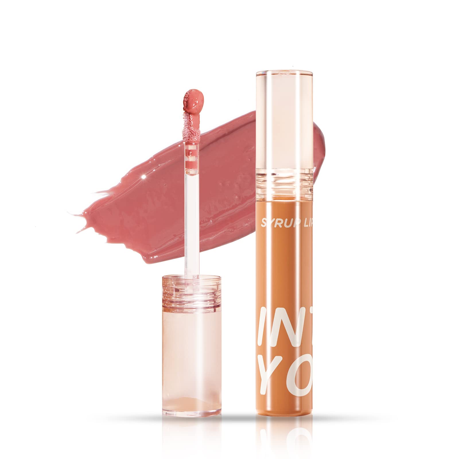 INTO YOU Hydrating Lip Gloss Liquid Moisturizing Lipstick Long Lasting Lip Tint for Women Plumping Non-Stick Glitter Shine Lip Glossy Stains Makeup (P02)