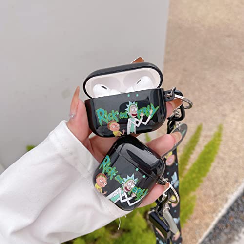 NOLEGA Fancy Funny Friendly Gestures and Unique IMD Process TPU Soft AirPods Case, Personalised with Cartoon Lanyard Keychain AirPods 1/2 Case Cover
