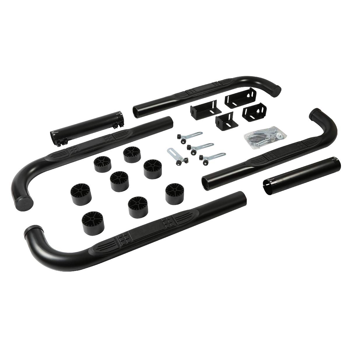 DNA MOTORING STEPB-3-UNI-BK Black 3" Side Step Nerf Bar Running Board Replacement Compatible with 00-11 Suburban/Tahoe/Yukon 1500 2500
