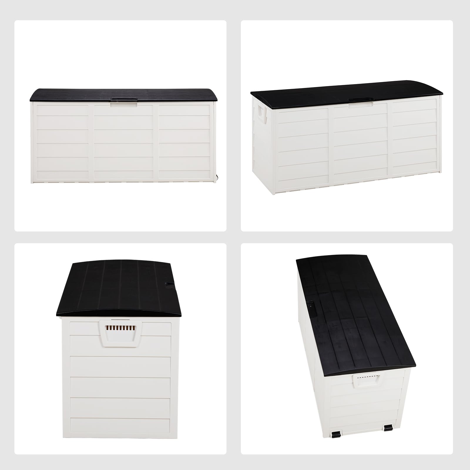 Outside Storage Box 75 Gallon Deck Boxes Outdoor waterproof Storage Container For Patio Cushions,Patio Furniture, Garden Tools