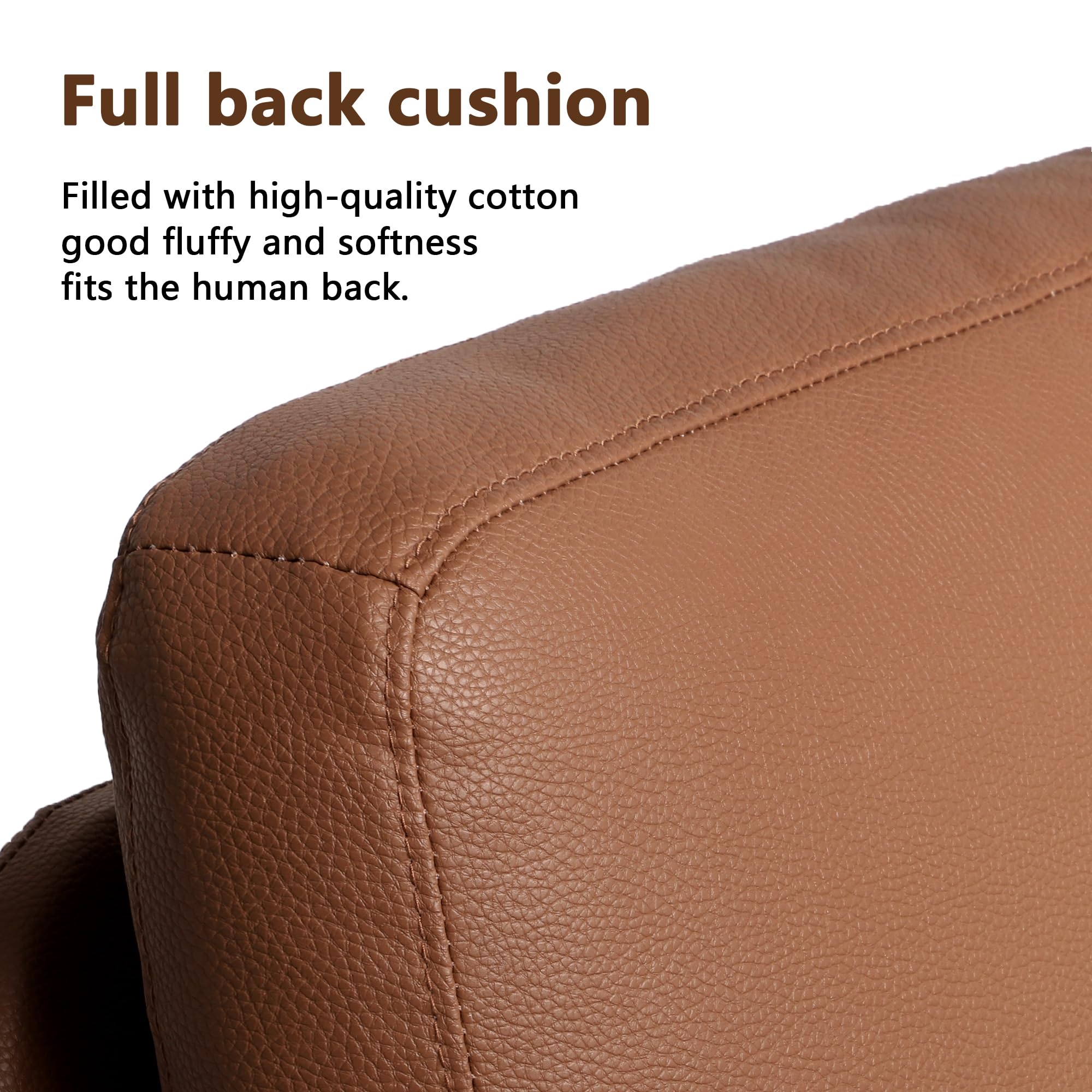 LETATA Sectional Sofa, Faux Leather Mid-Century Modern Reversible Couch, 3-Seat L Shaped Sofa Couch with Chaise for Living Room, Apartment and Small Space (Orange Brown)
