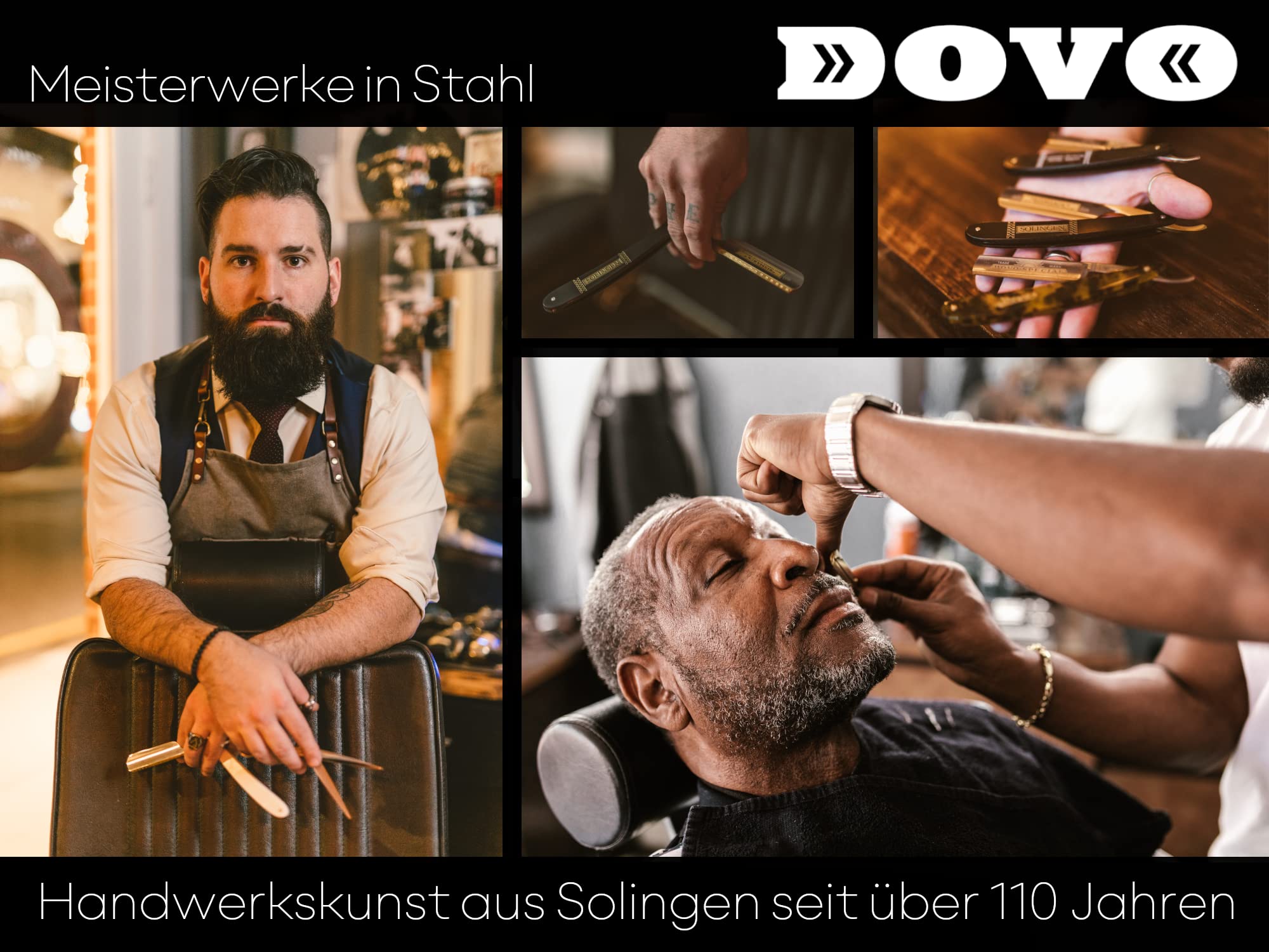 DOVO Carbon Ebony Shave Ready Swedish Steel Straight Razor