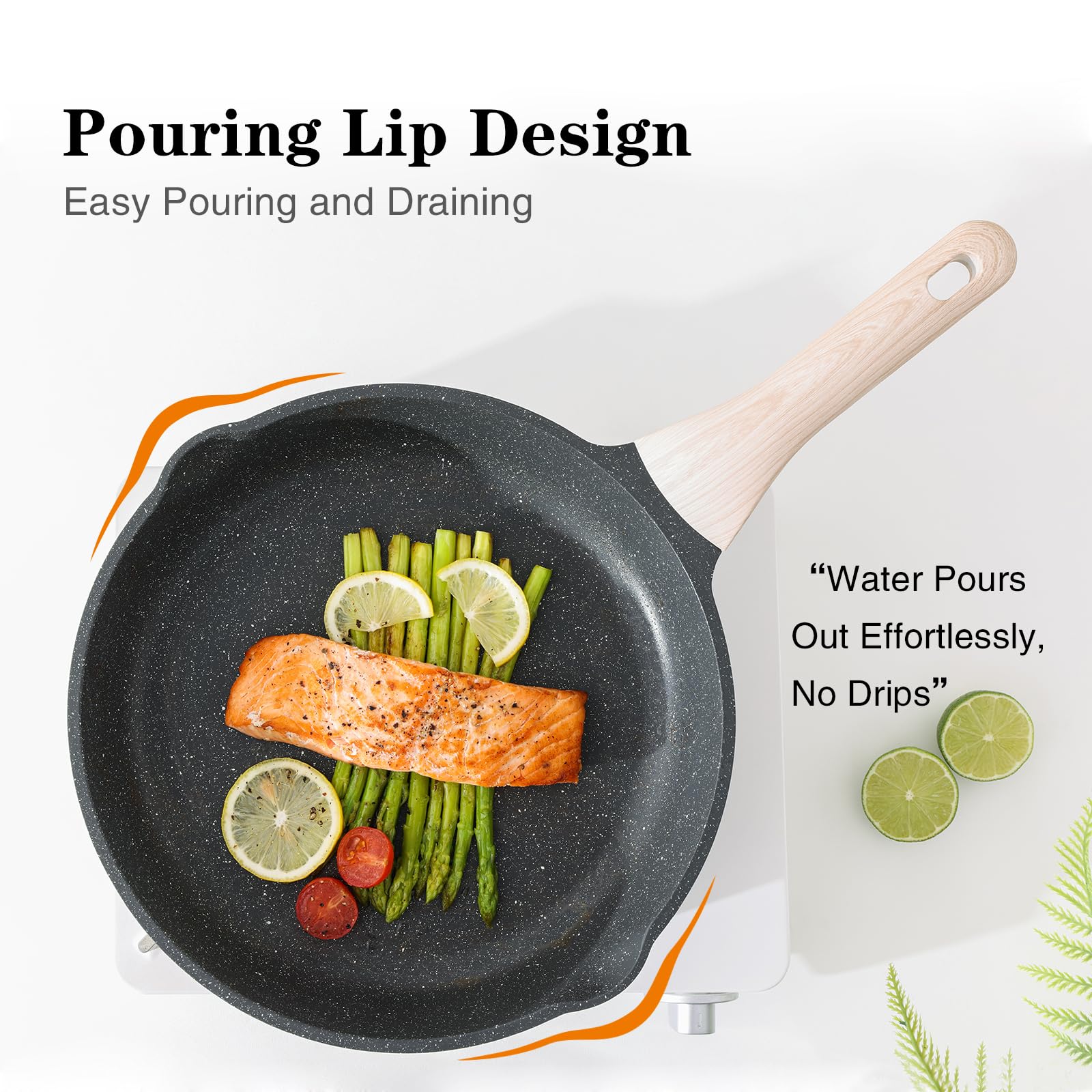 Kordisen Nonstick Frying Pan Skillet, 8 Inch Small Cooking Pan, Egg Pan Omelet Pan, Healthy Non Toxic Chef's Pan, Induction Compatible Cookware, PFOA Free
