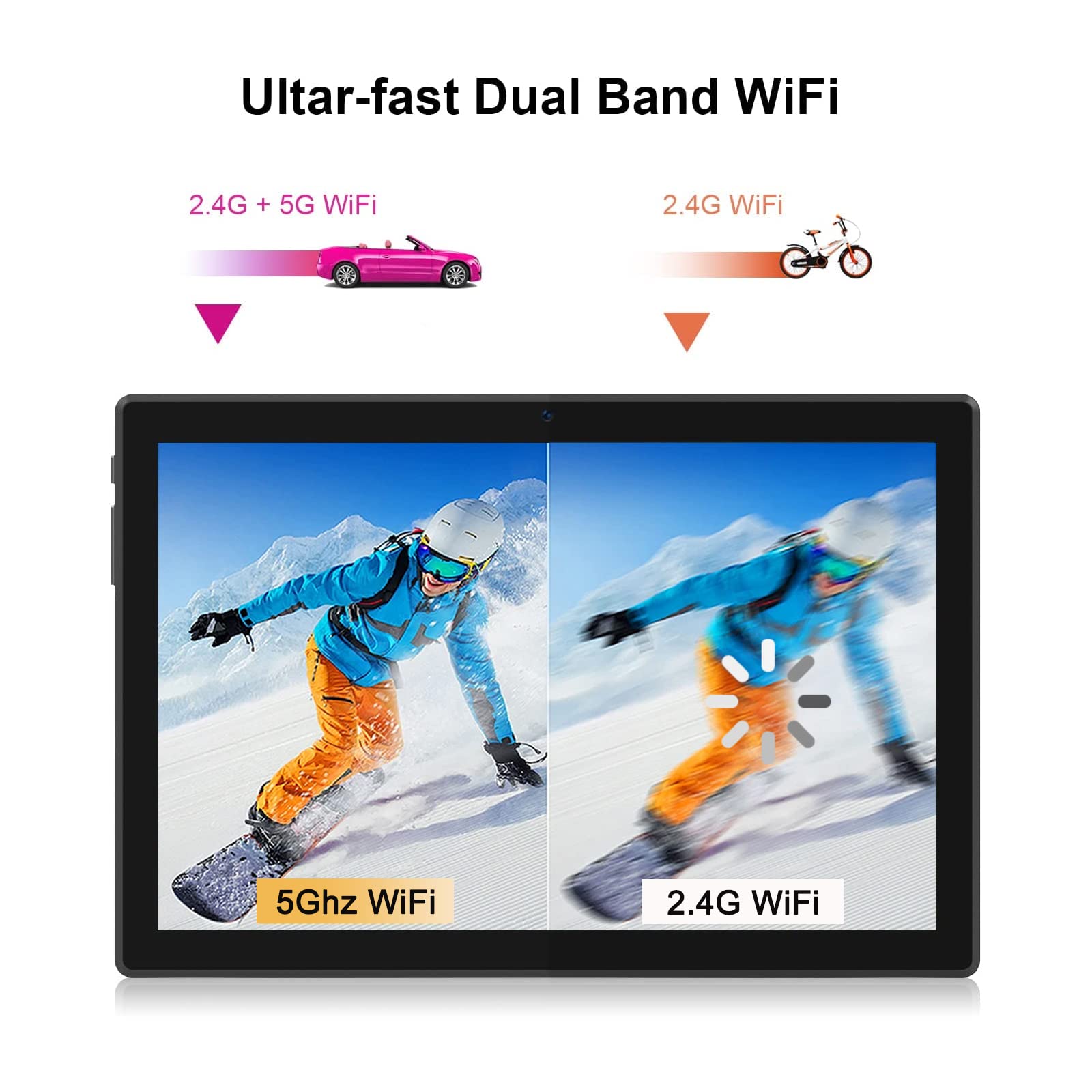 Hoozo Tablet 10 Inch 2023, 2GB and 3GB RAM, Android 10.0, Dual Camera, Supports Microsoft Office Software, Bluetooth, HD IPS Screen - 2PCS