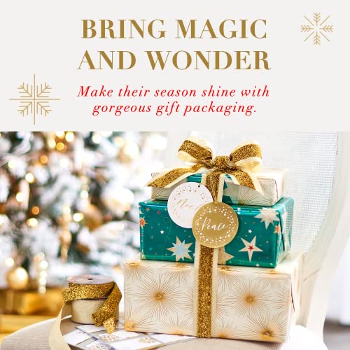 Papyrus Disney Wrapping Paper Bundle for Kids, Mickey Mouse and Christmas Decorations (2 Rolls, 60 sq. ft.)