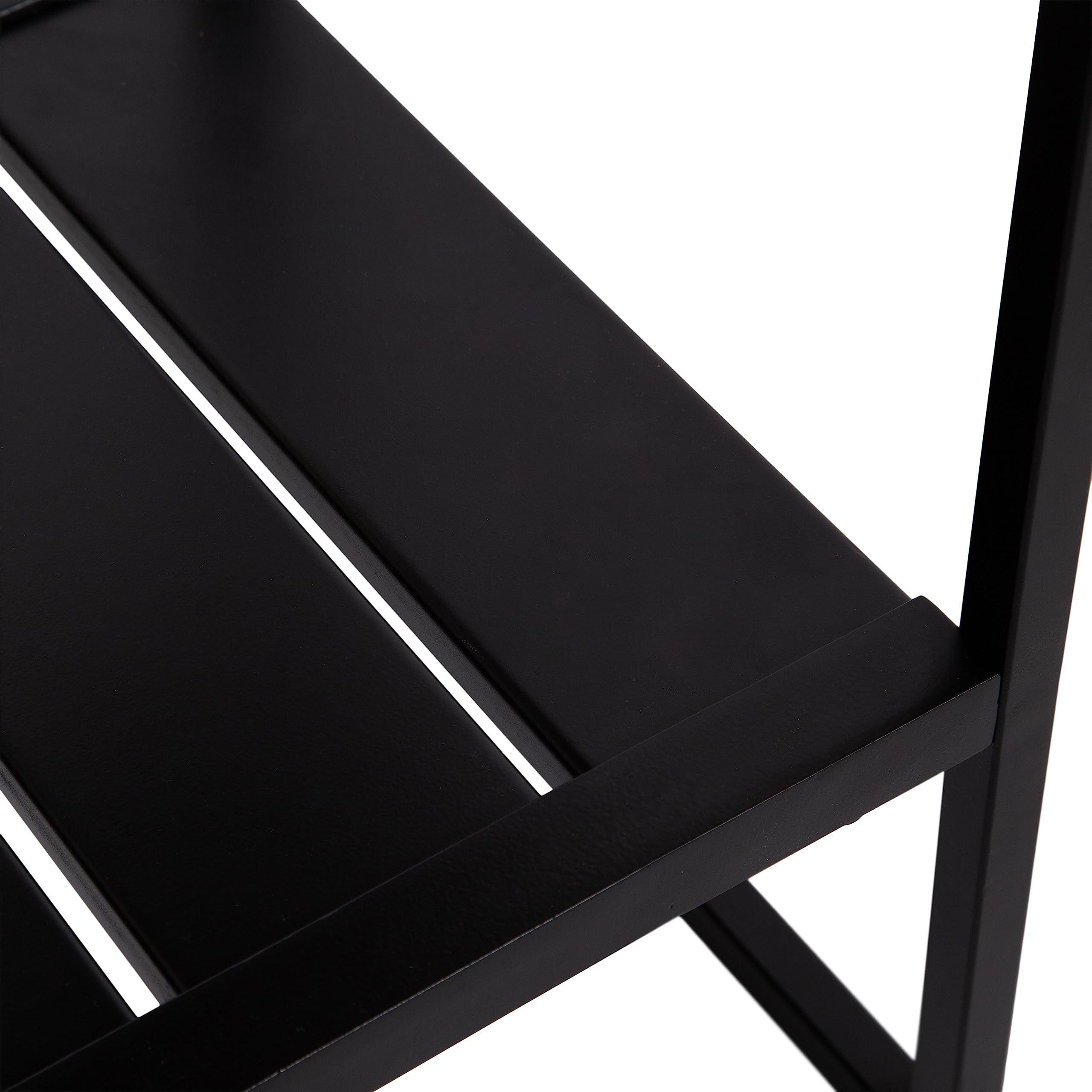 Kate and Laurel Malone Modern Wooden Side Table with Metal Shelf, 18 x 13 x 25, Natural Brown and Black, Transitional Wood Nightstand with Storage Shelf Below