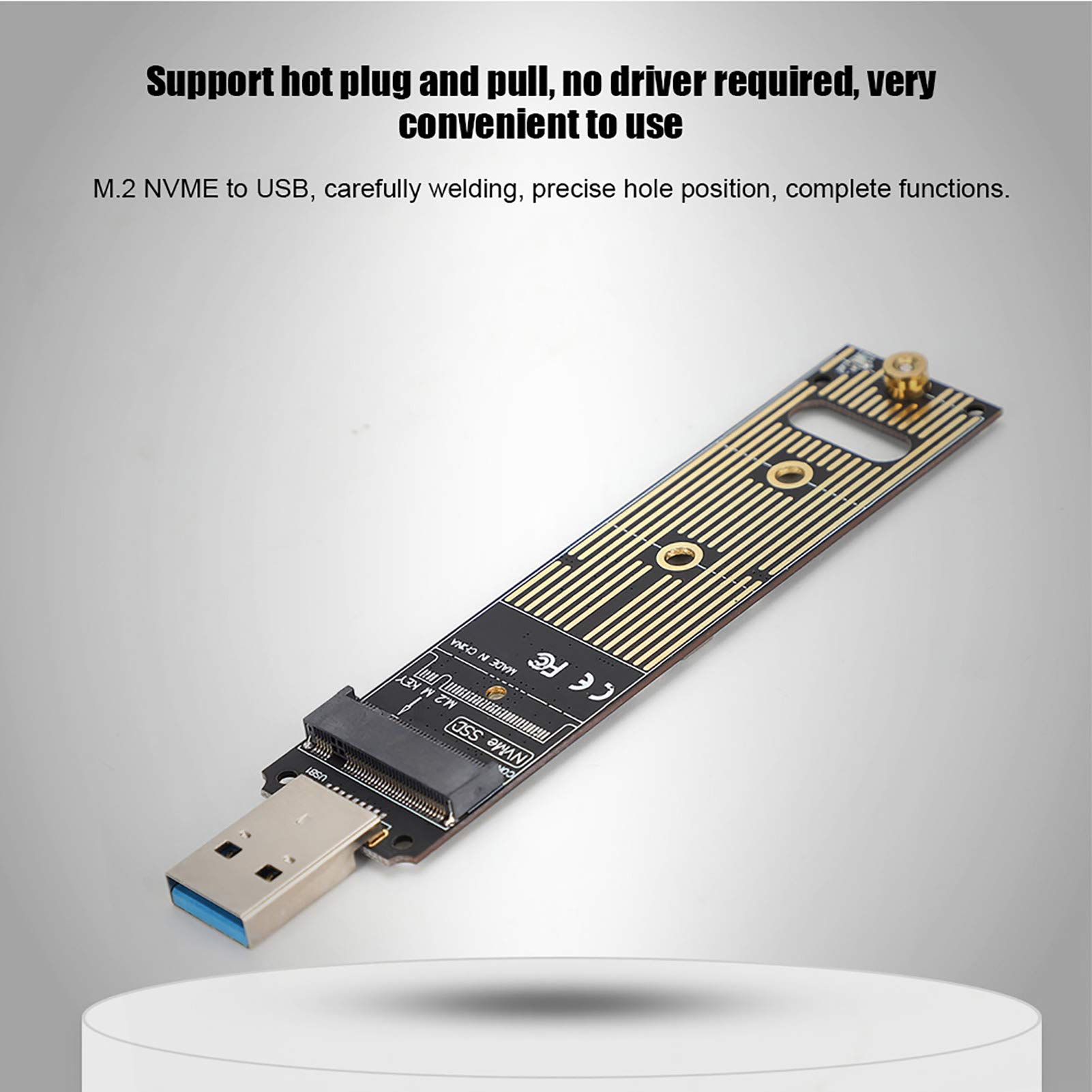 M.2 NVME to USB SSD Adapter Card SSD Adapter Board Portable for Samsung Hot Plug and Pull Plug and Play