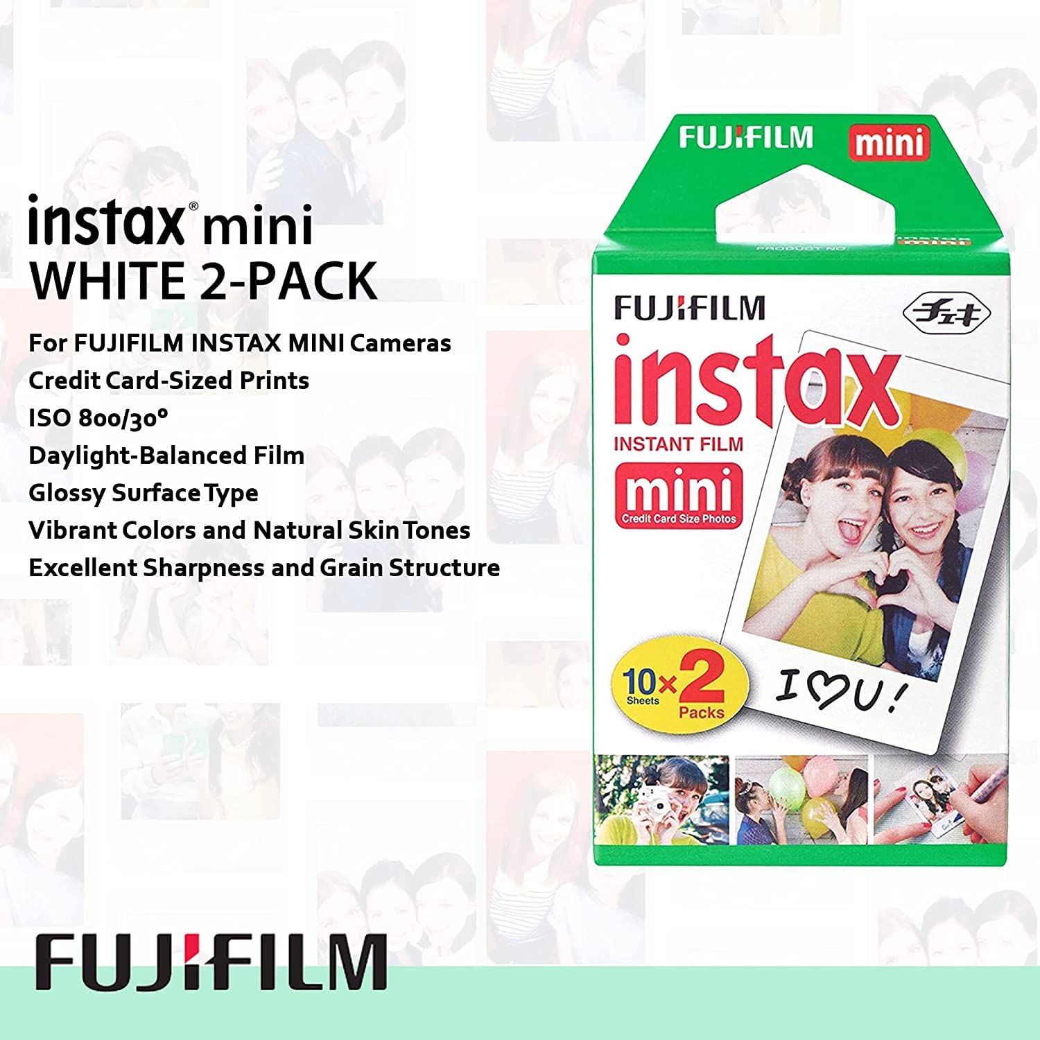 Fujifilm Instax Mini 11 Instant Camera (Sky Blue) – Fuji Instax Mini Film 20 Sheets – Instant Camera Accessory Bundle