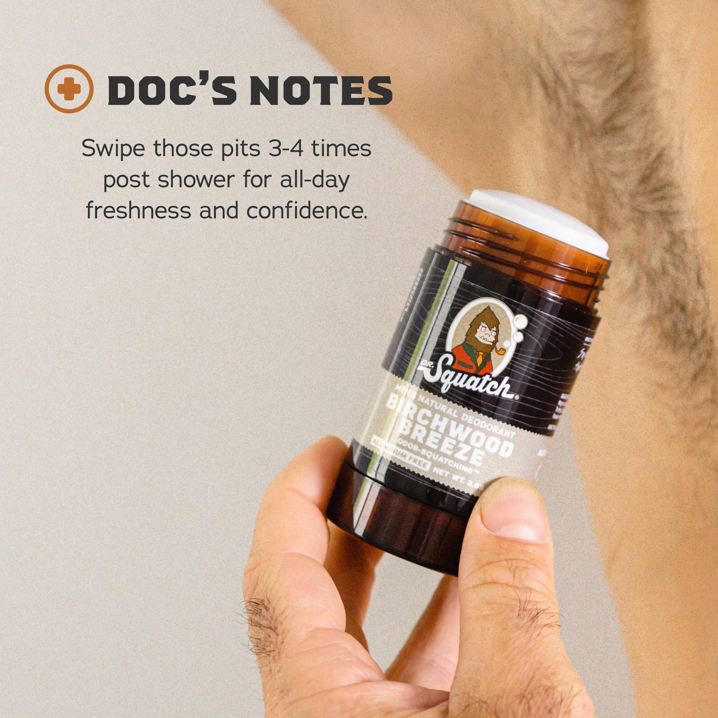 Dr. Squatch Natural Deodorant for Men 3 Pack Fresh Falls – Odor-Squatching Men's Deodorant Aluminum-Free - Men's Natural Deodorant and Collectible Magnet