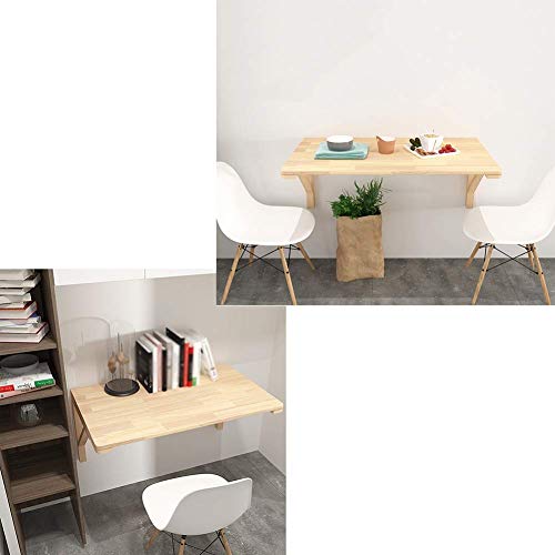PIBM Stylish Simplicity Shelf Wall Mounted Floating Rack Shelves Foldable Computer Desk Solid Wood Triangular Bracket Bearing Strong,12 Sizes, a , 60X45CM