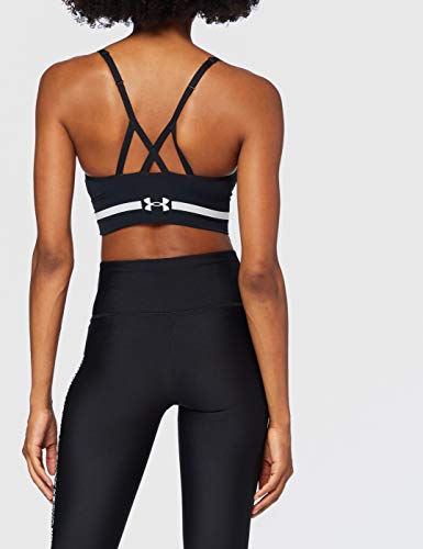 Under Armour Women's Seamless Low Impact Long Sports Bra , Black (001)/Halo Gray , Medium