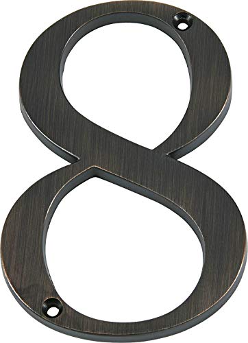 Distinctions 843248 4" Flush Mount House Number 8, No Size, Bronze