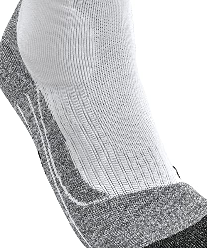 FALKE Men's TE2 Tennis Socks, Breathable Quick Dry, Mid Calf, Medium Cushion, Stabilizing High Protection Sock, White (White-Mix 2020), 10.5-11.5, 1 Pair