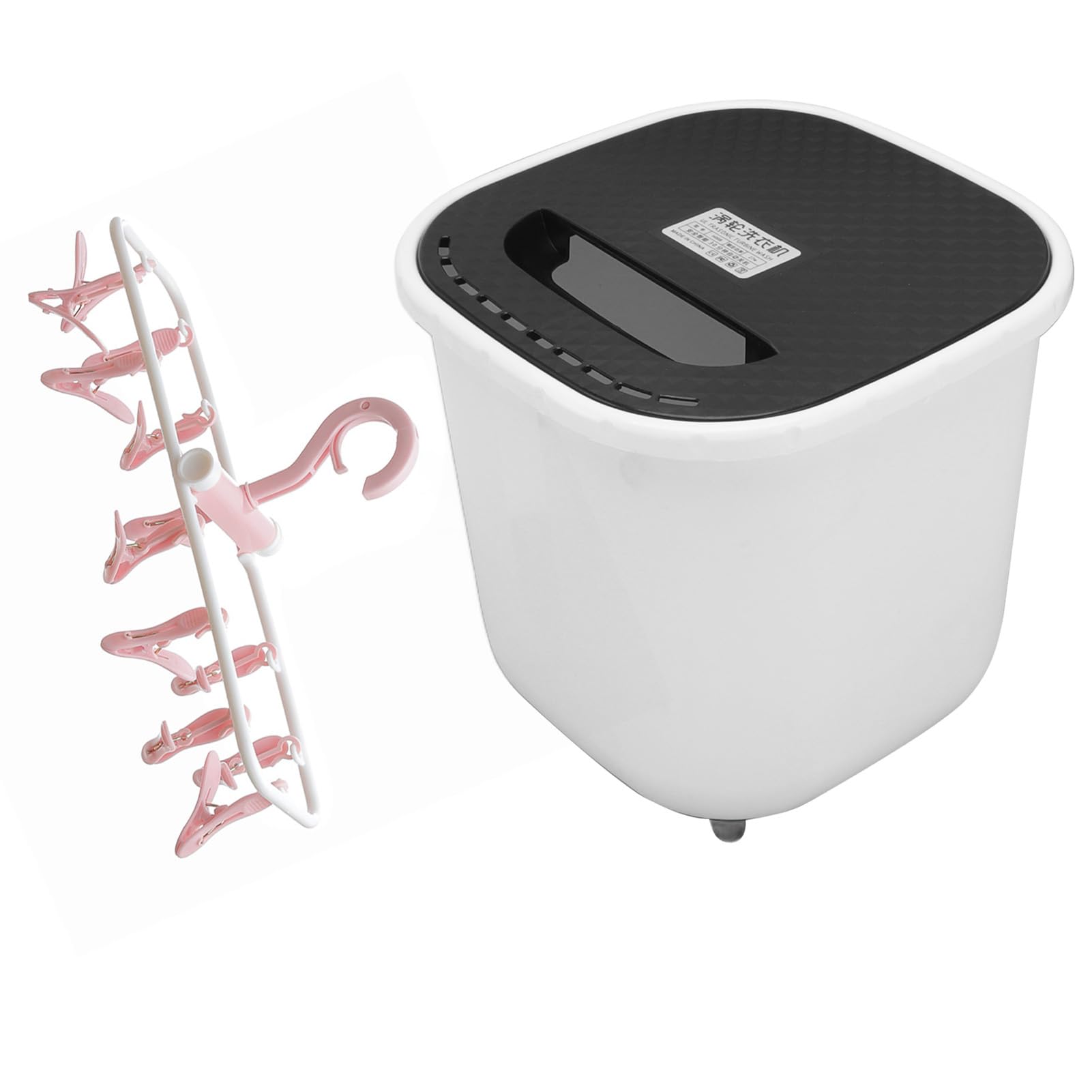 DAUZ Portable Washing Machine, ABS 27W 6L Large Capacity Mini Turbo Washing Machine for Apartments (Pink)