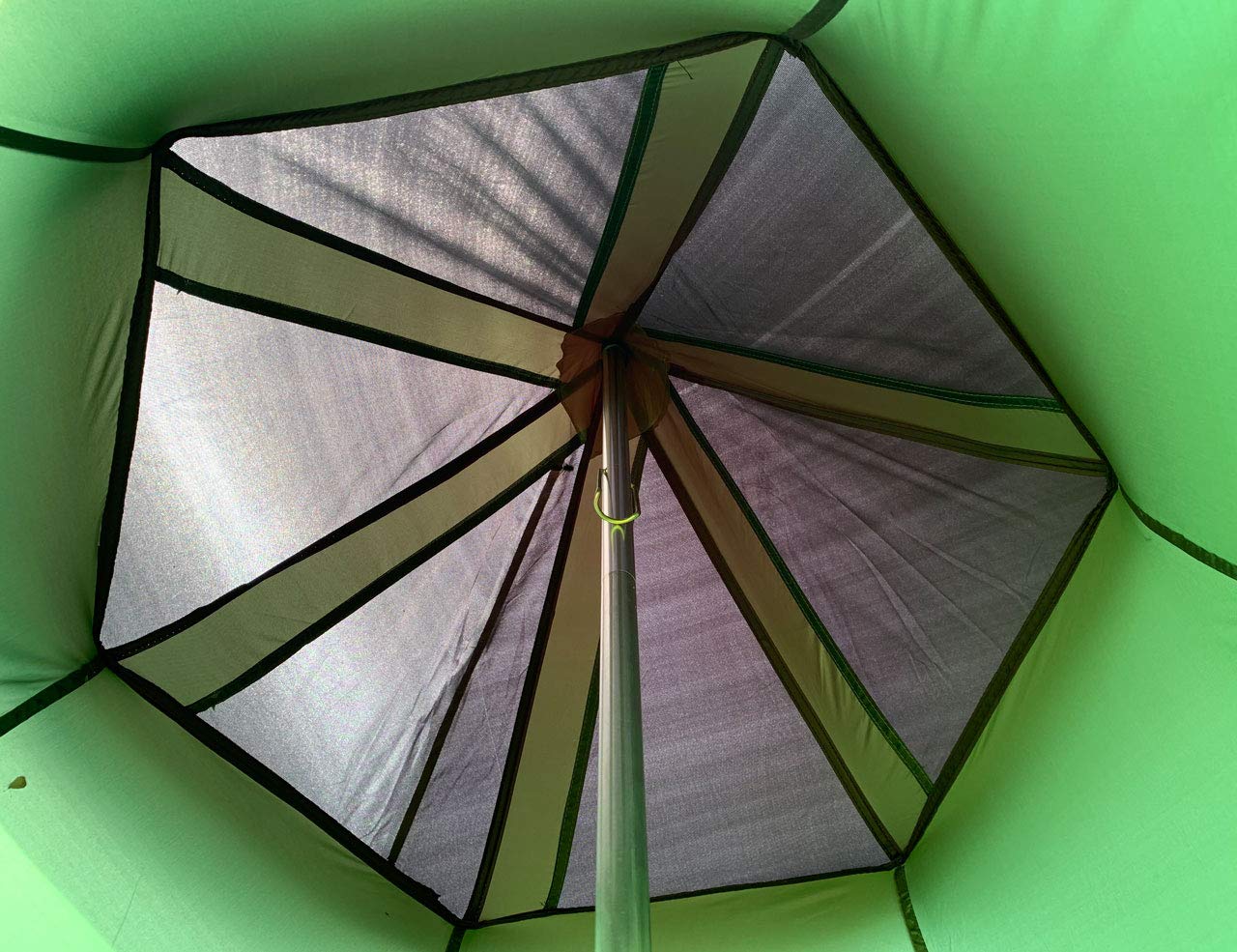 Hasika 4 Person Camping Tent Teepee Tent with Screen Netting and Rainfly Easy Set Up Waterproof Windproof Large Space 12x10ft