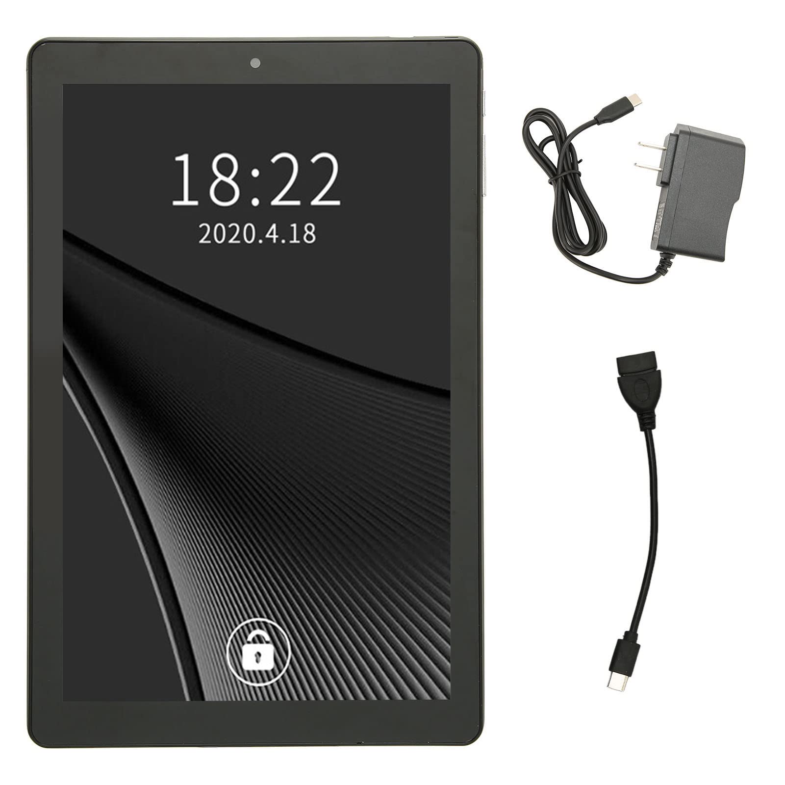 LBEC Tablet, Octa Core Processor 3GB RAM 64GB ROM IPS Screen 10 Inch Tablet Support Fast Charging Dual SIM Dual Standby for Daily Entertainment (US Plug)