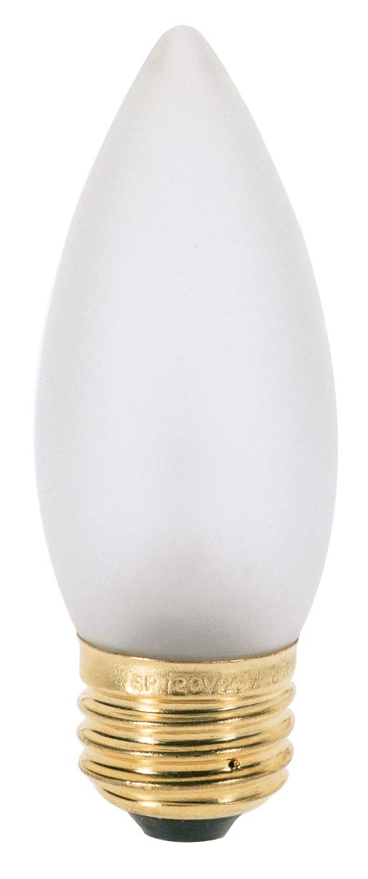 Satco 40B10/FAN/F Incandescent Decorative Light, 40W E26 B10, 12 Frosted Bulbs