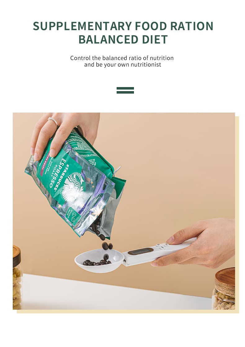 Digital Kitchen Spoon Scale | Measuring Spoon Food Scale | Digital Baking Scale, Weight from 0.1g to 500g | Conversions Grams/Ounces/Gn/Ct | Digital Scale with High Precision & LCD Display