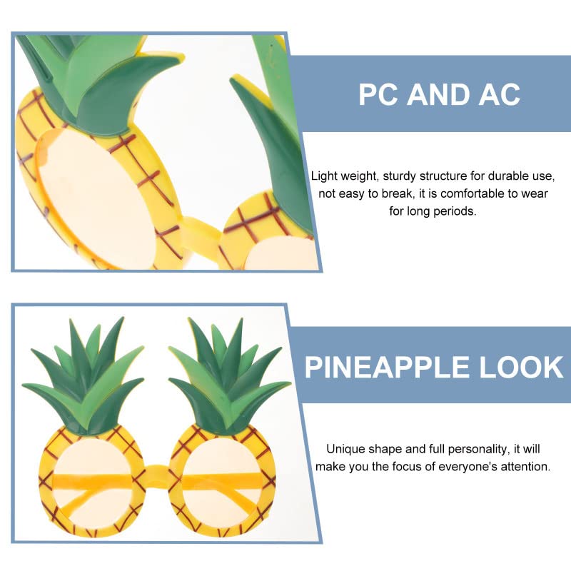 HIPIHOM 8Pcs Fruit Eyeglasses Luau Party Sunglasses Funny Sunglasses Dress Props for Hawaiian Beach Luau Theme Party Supplies