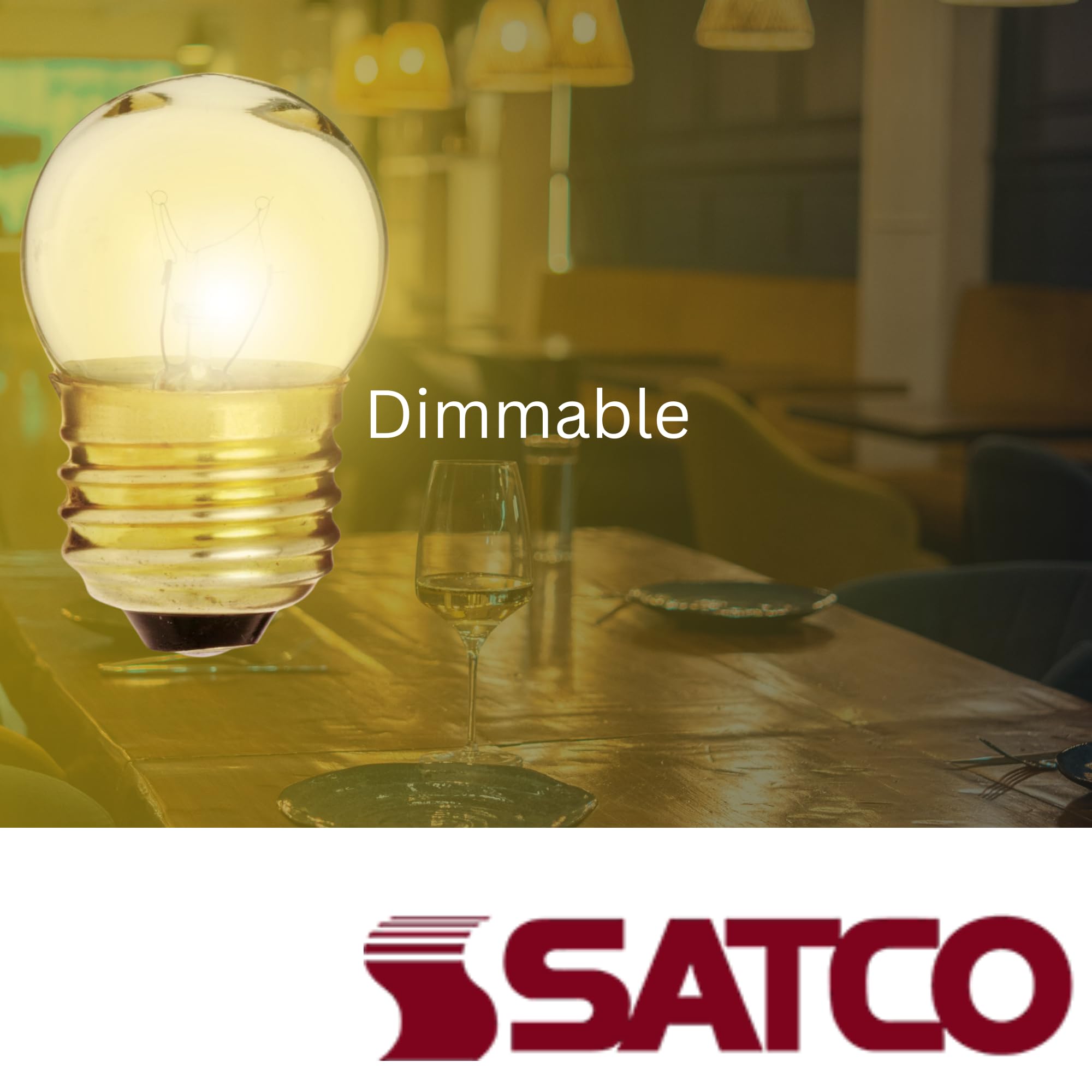 Satco S3794 7.5 Watt S11 Incandescent Bulb β Clear, Medium Base, 2700K Warm White, 40 Lumens - 20 Pack