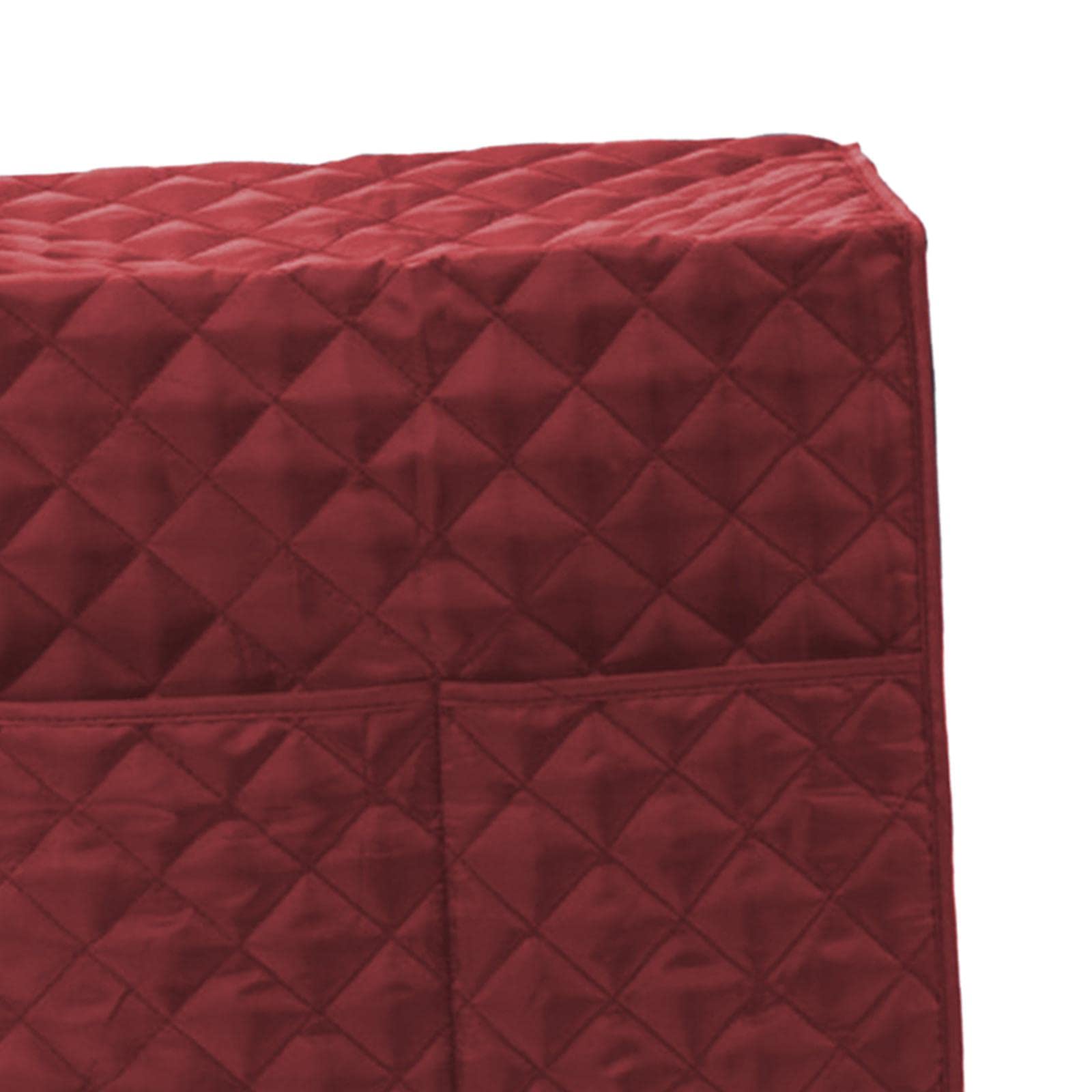 KLKCMS Coffee Machine Cover, Espresso Machine Quilted Protective Cover, Kitchen Appliance Covers, , red