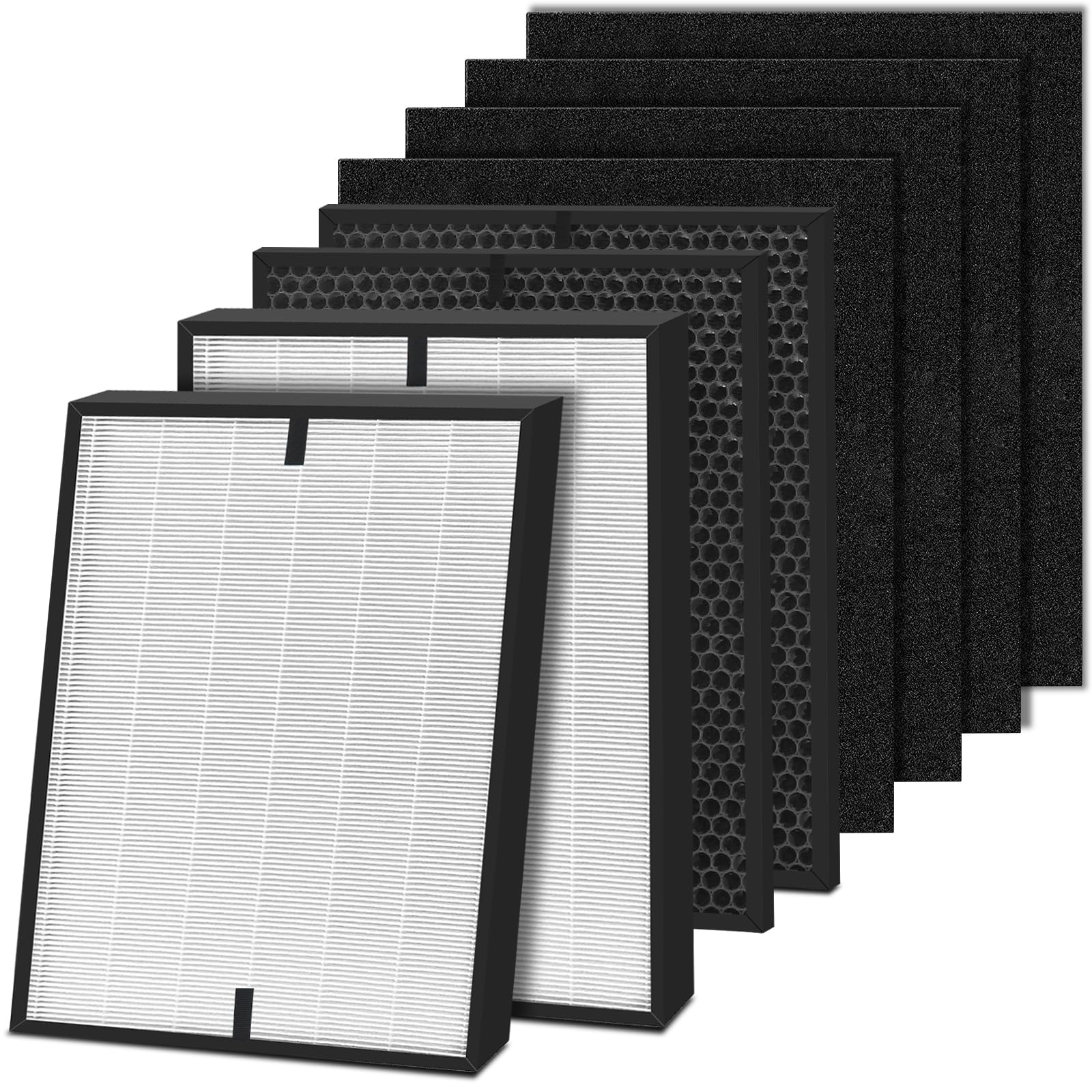 SwellV 3000 Filter Replacement Compatible with 3000, 3000M, 3000 Pro, Includes 2 Filters, 2 Activated Carbon and 4 Extra Carbon Pre-Filters (2+2+4)