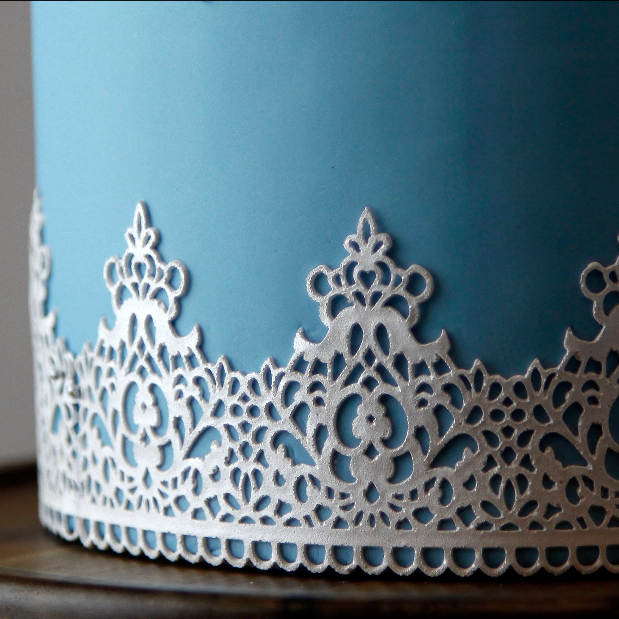 Global Sugar Art Regal Crown Lace Silicone Lace Mat by Chef Alan Tetreault