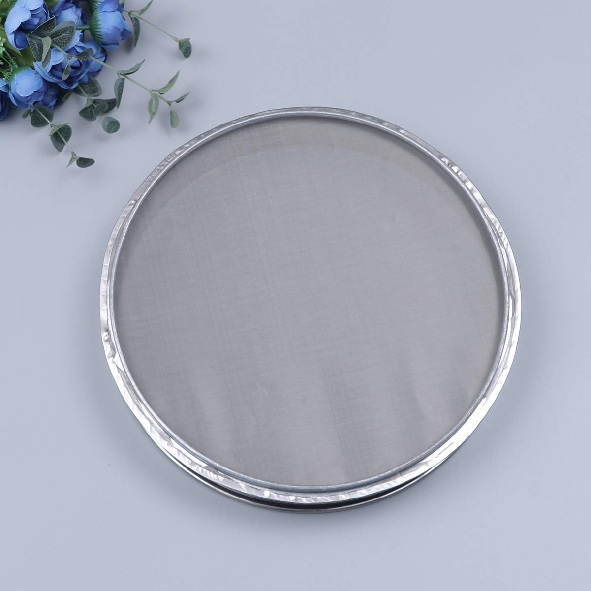Hemoton Fine Mesh Sifter Herbal Pollen Sifter Shaker Extractor 150 Mesh Flour Sifter Sieve Micron Screen Stainless Steel Food Strainer for Home Bakery Shop Cocoa Powder 30cm