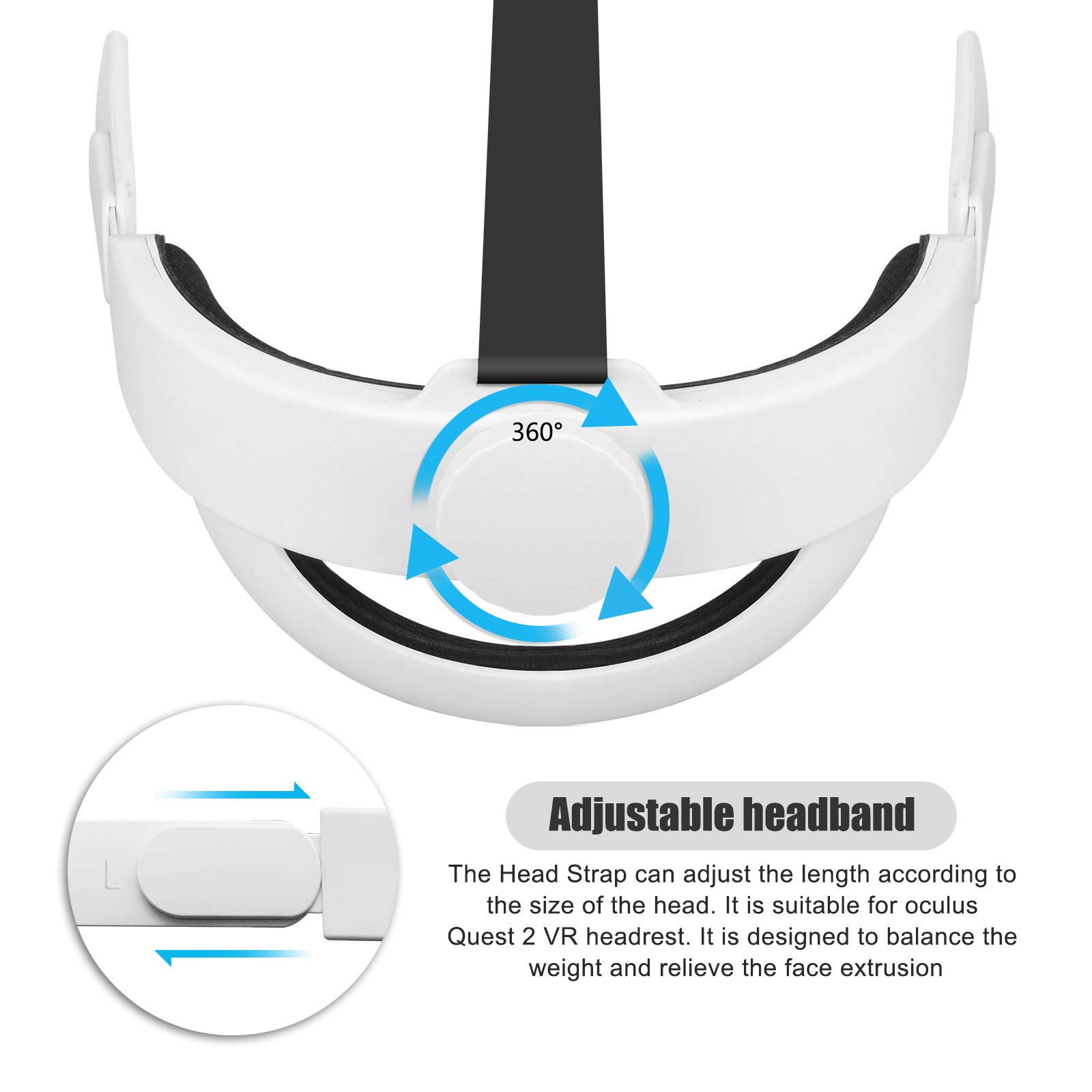 Esimen All-in-one K3 Head Elite Strap for Oculus Quest 2 with Carrying Case Accessories Set,Comfort Foam Pad Strap, Enhanced Comfort and Playtime in VR(Gray)