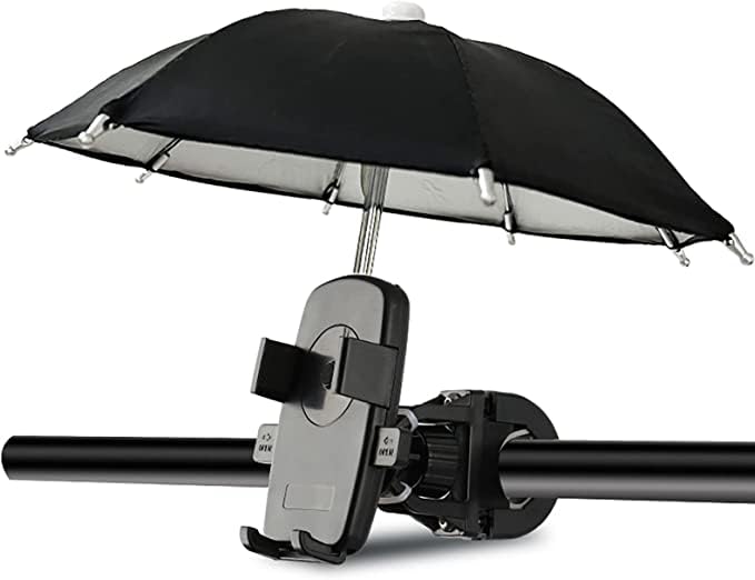 Phone Umbrella Suction Cup Stand,Phone for Sun Shad,Outdoor Anti-Glare Cell Cute Sunshade Holder,Car Navigation Shade Visor,Sun Hood Shield Block Glare (Black)