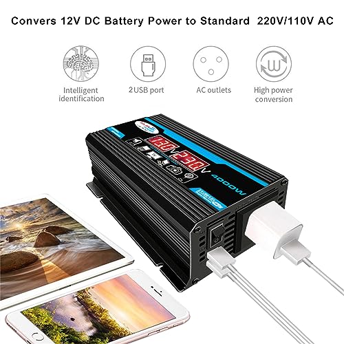 DISPRA Solar Inverter, 12V Monocrystalline Solar Panel Kit, 30A Charge Controller Solar, Flexible Solar Panel System kit, Bendable Solar Panel kit for Home RV Caravan Boat
