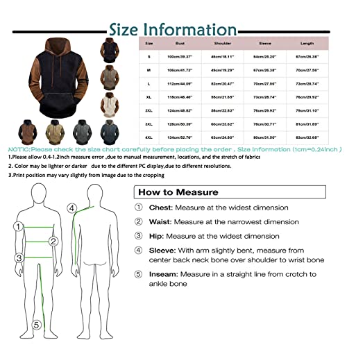 Men Hoodies Long Sleeve Hooded with Big Pockets Drawstring Graphic Big and Tall Casual Pullovers Lightweight Oversized Hoodies Clothes Outfits Sudaderas para Hombre Con Capucha B-Khaki 3XL W0054
