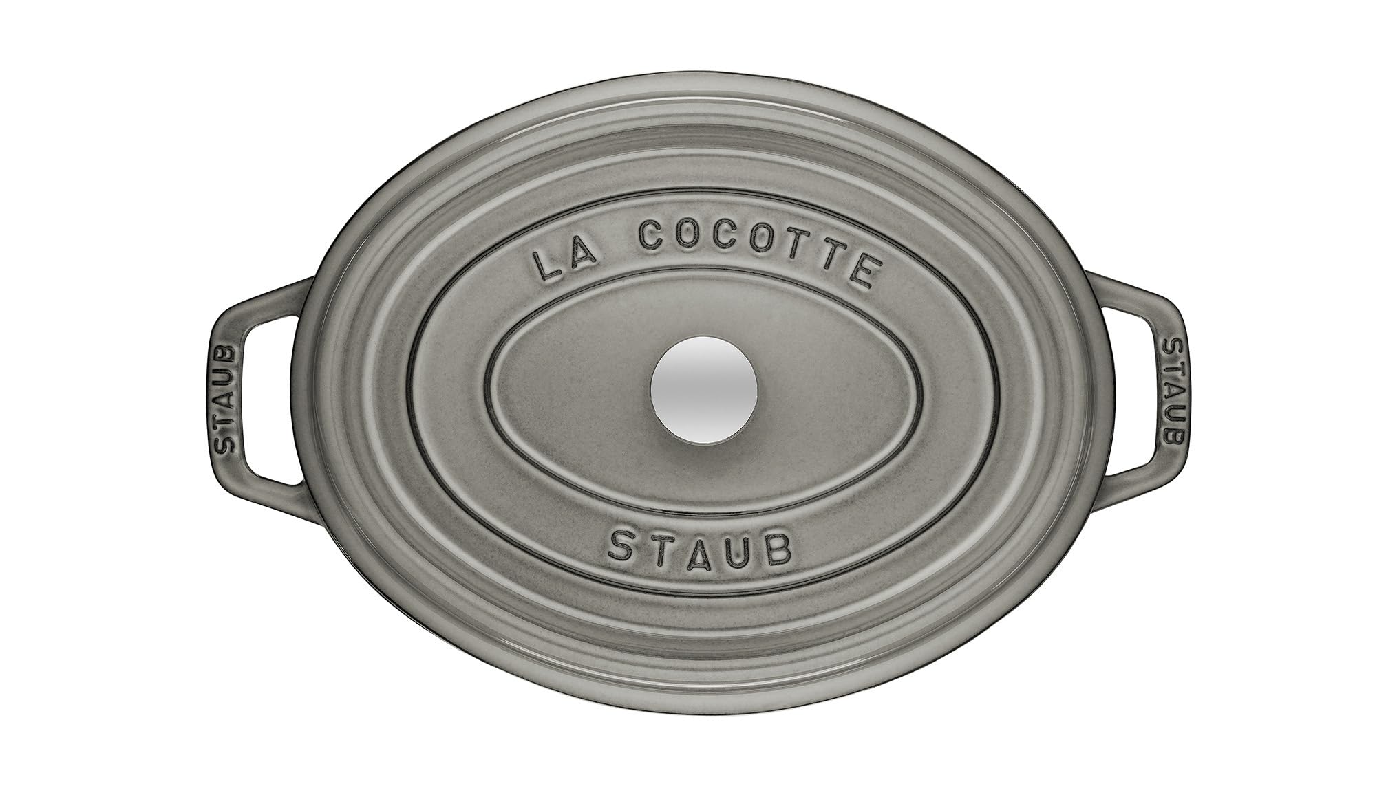 STAUB Cast Iron Roaster/Cocotte, Oval 17 cm, 1 L, Graphite Grey