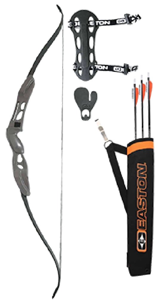 Easton Youth Beginner Recurve Bow Kit, Black, 10-20-Pound