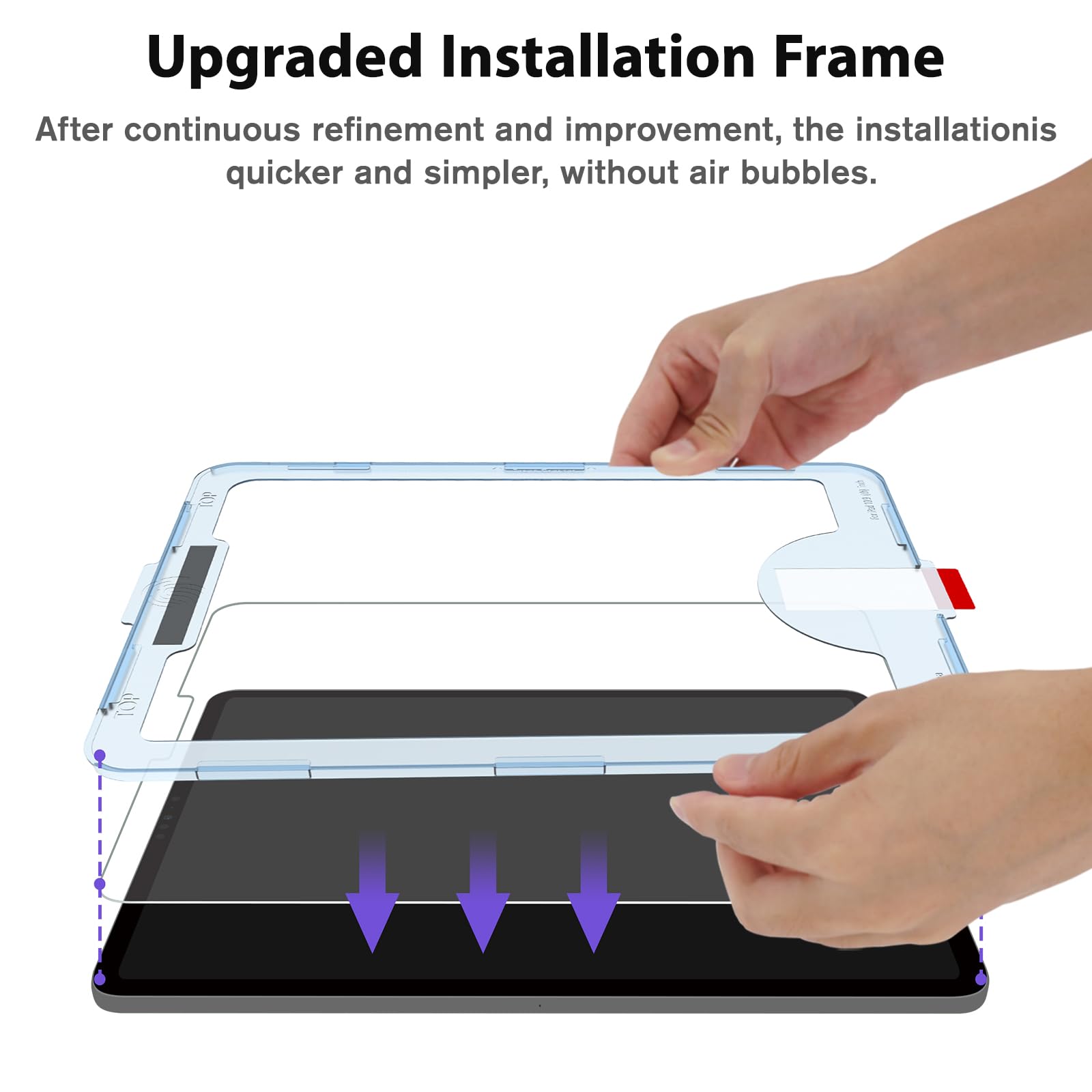 KCT Paperfeel Glass Screen Protector Compatible with iPad 9th Generation/iPad 8th Generation/iPad 7th Generation (iPad 10.2 Inch), Auto-Alignment Tool, Tempered Glass, EZ Kit