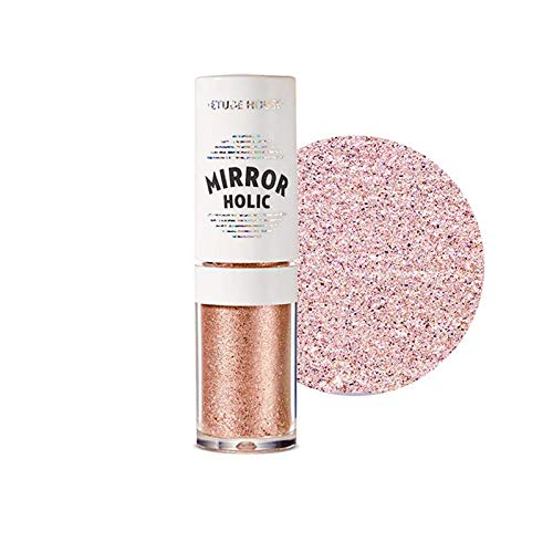ETUDE HOUSE Mirror Holic Liquid Eyes (#PK001 Pink Ornament) | Kbeauty| Eyes Makeup | Liquid Eye Shadow with Sparkling Metallic Glitter | Long-Lasting and Quick Fixing