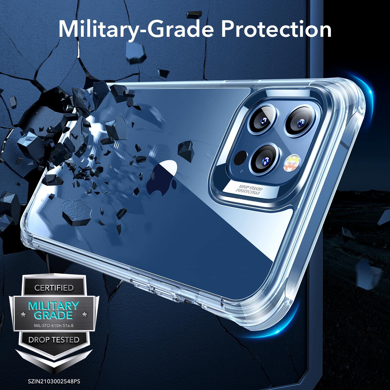 ESR Alliance Series Designed for iPhone Pro Max Case [2 Tempered Glass Screen Protectors] [Full-Body Hybrid Protection] [Shock-Absorbing] [Scratch-Resistant] for iPhone 2020, 6.7-Inch – Clear