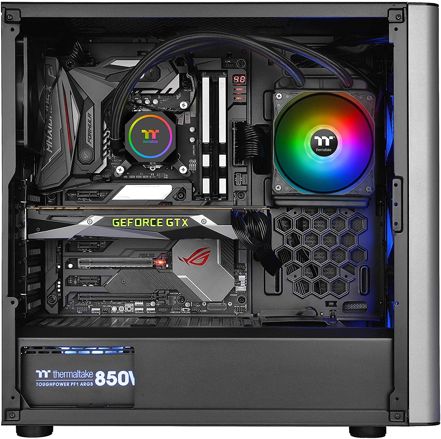 Thermaltake TH120 ARGB Motherboard Sync Edition Intel LGA1700 Ready/AM5/AMD All-in-One Liquid Cooling System 120mm High Efficiency Radiator CPU Cooler CL-W285-PL12SW-B, Black
