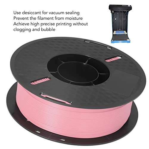 PLA Filament, 1kg 3D Printer Consumable Bubble Free Smokeless for Printing(Pink)