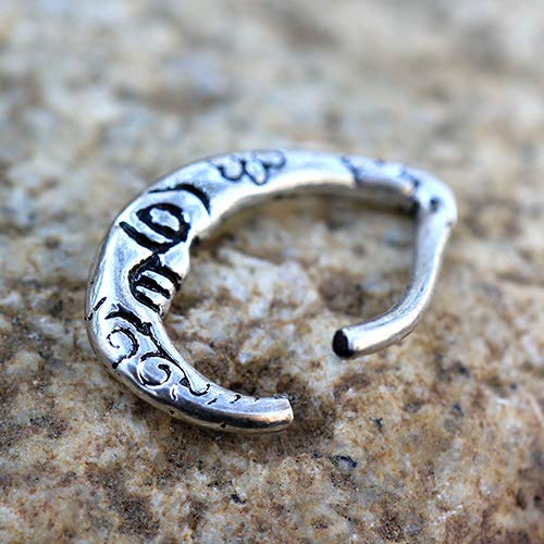 Dynamique 316L Surgical Steel Crescent Moon Teardrop Seamless Ring (Sold Per Piece)