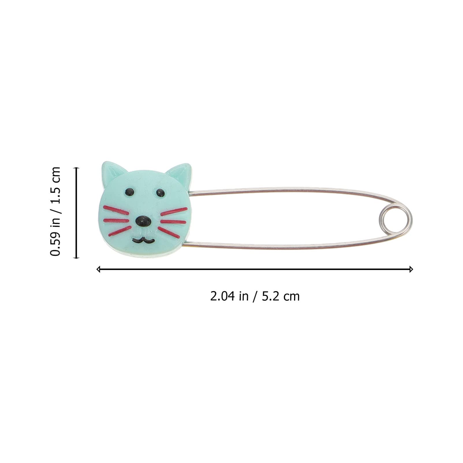 Toddmomy 20pcs Safety Brooch Pin Heavy Duty Blanket Pins Animal Badge Pin for Diaper Laundry Safety Pin