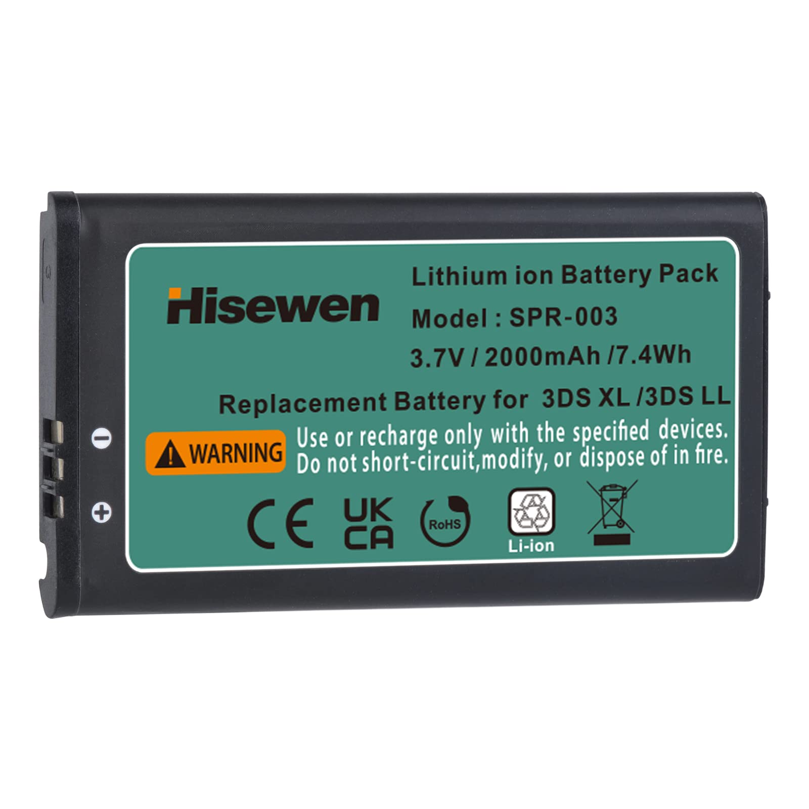 Hisewen 3DS XL Battery, SPR-003 Replacement Lithium-ion Battery 2000mAh Compatible with Nintendo 3DS XL, New 3DS XL, 3DS LL Console with Tool 【Not for New 3DS】