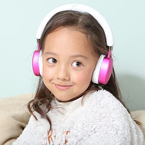 Puro Sound Labs PuroQuiets Volume Limited On-Ear Active Noise Cancelling Bluetooth Headphones β Lightweight Headphones for Kids with Built-in Microphone β Safer Sound Studio-Grade Quality (Hot Pink)
