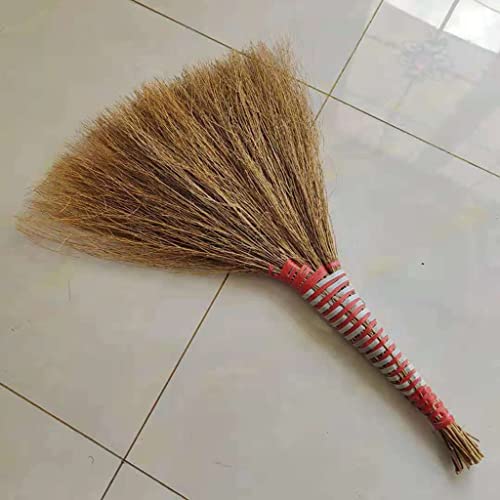 LYSLDH Iron Broom Broom Handmade Old-Fashioned Broom Household Courtyard Factory Rural Rough Melic Herb Extra Woven Thickened