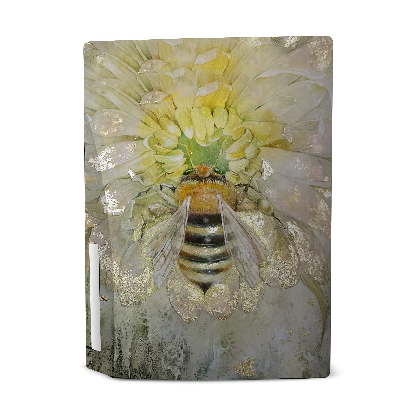 Head Case Designs Officially Licensed Stephanie Law Bee Art Mix Matte Vinyl Faceplate Sticker Gaming Skin Case Cover Compatible with Sony Playstation 5 PS5 Disc Edition Console