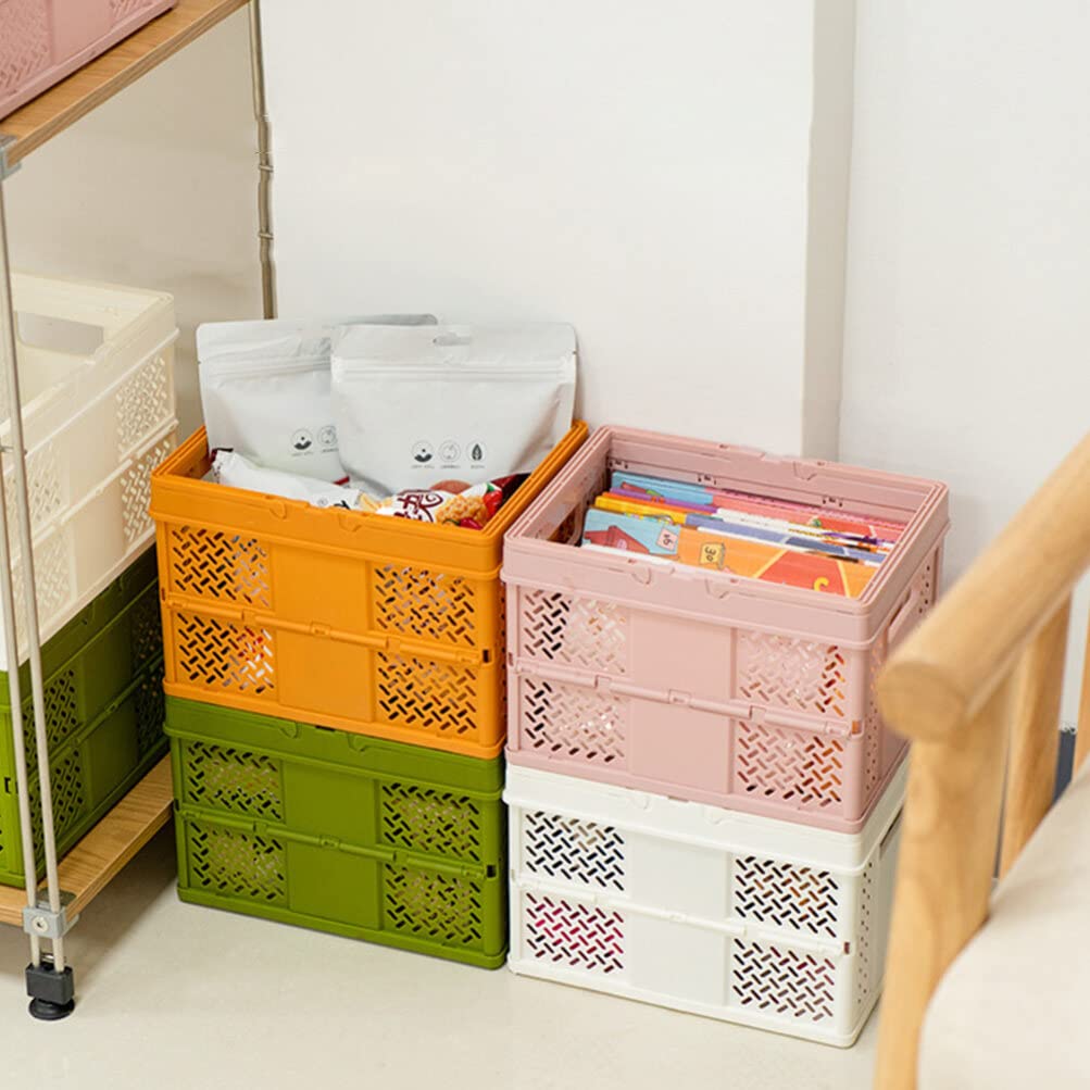 Easter Egg Basket Fruit Basket Hand Carry Storage Case Picnic Basket Folding Storage Basket Snack Organizer Household Storage Basket Berry Picking Basket Plastic Storage Basket