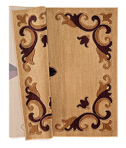 United Weavers of America Bristol Barnsley Beige Mat Rug, 2'7" x 4'2"