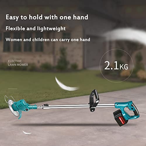 Stringless Weed Trimmer,Electric Weed Lawn Edger Eater Cordless Grass String Trimmer Cutter Tool & 2 24v Battery, Lawn Mower Stringless Trimmer Edger Lawn Tool,Lightweight Portable for Yards